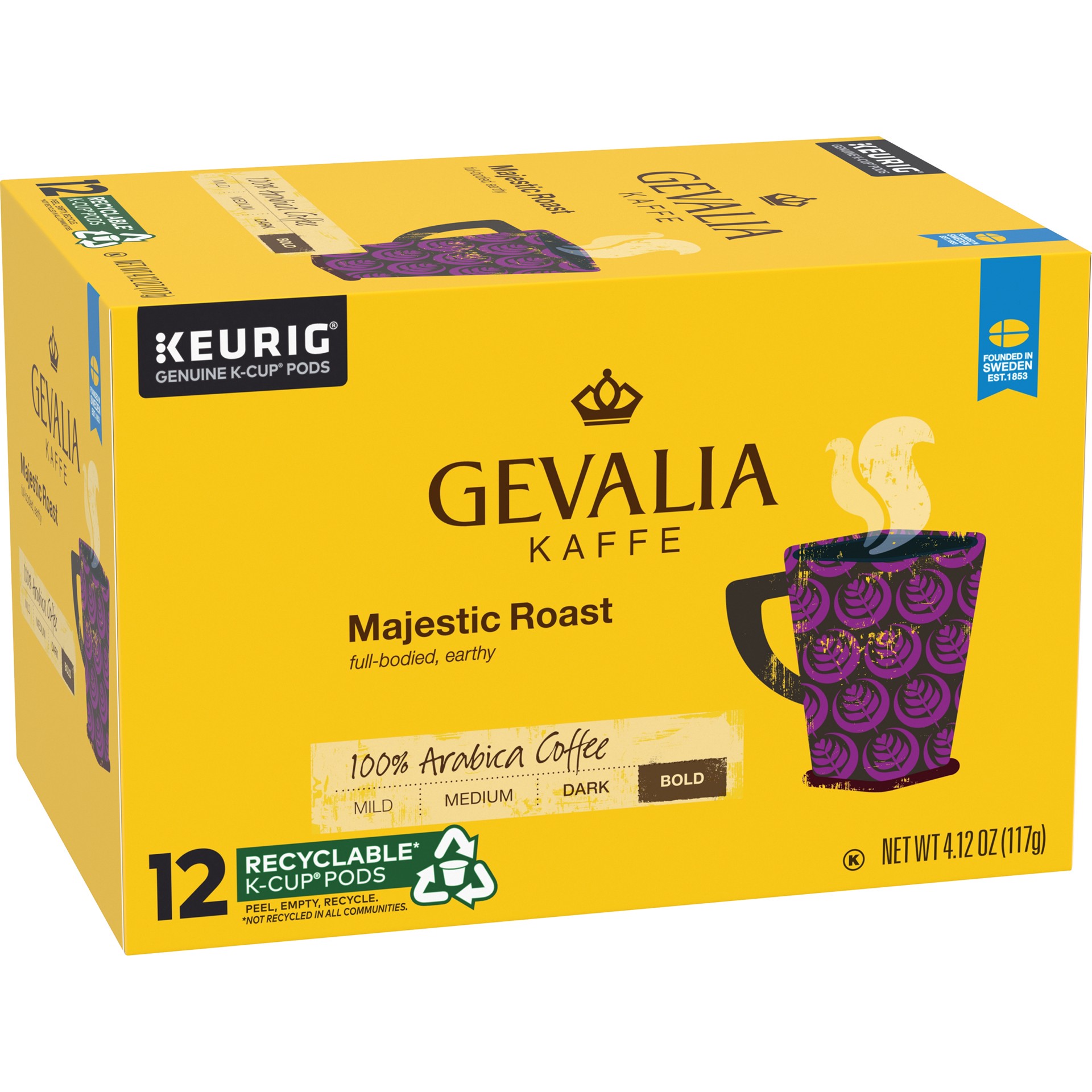 Gevalia Majestic Roast Bold Dark Roast KCup Coffee Pods 12 ct | Shipt
