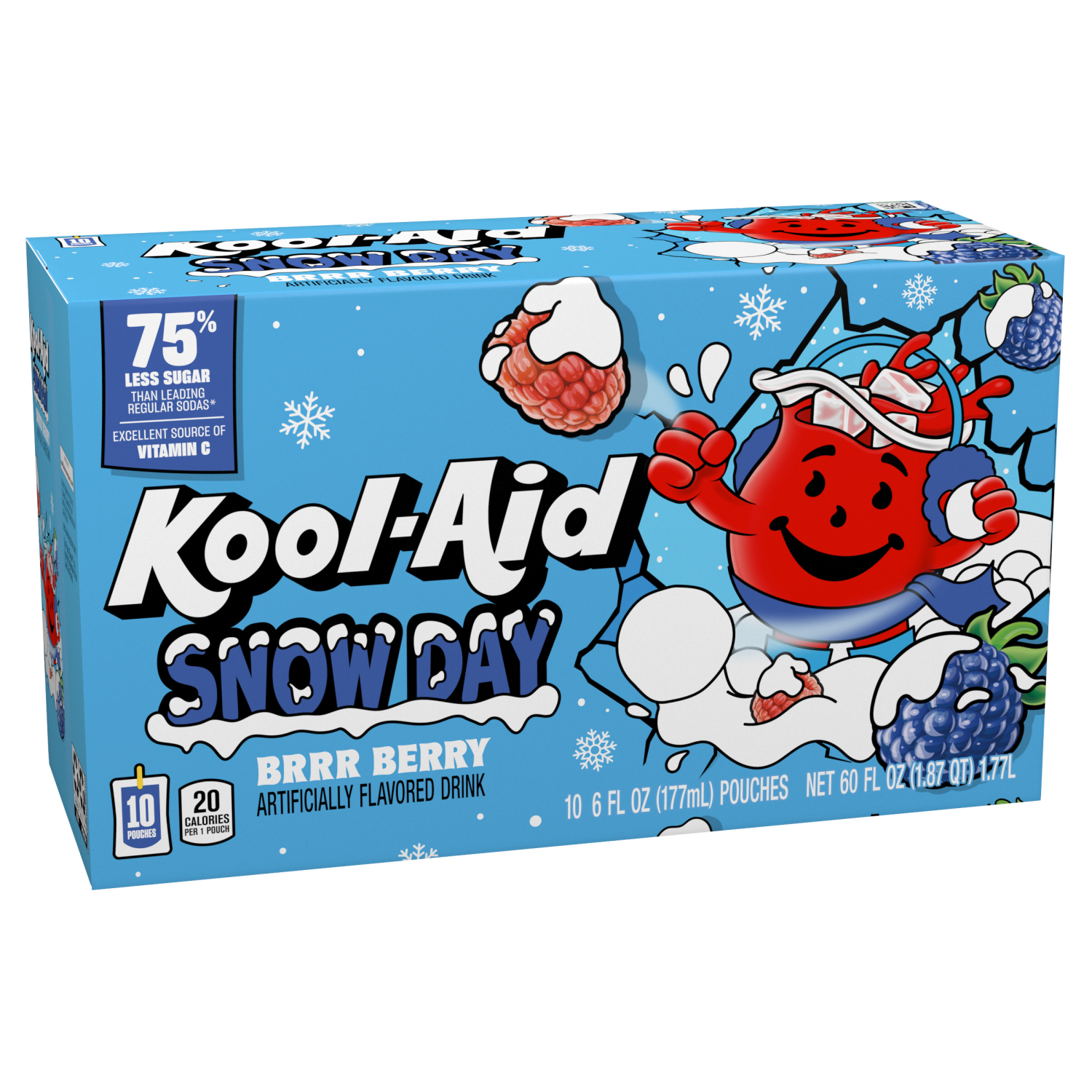 KOOL AID Kool-Aid Snow Day Brrr Berry Artificially Flavored Drink, 10 ...