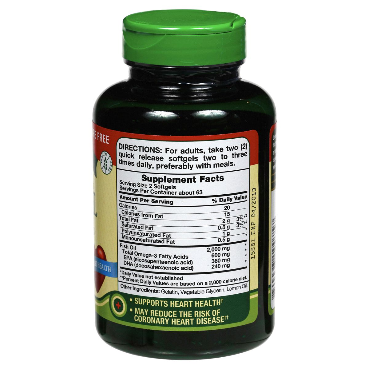 Nature's Truth Natural Lemon Flavor Fish Oil Softgels 125 ct | Shipt