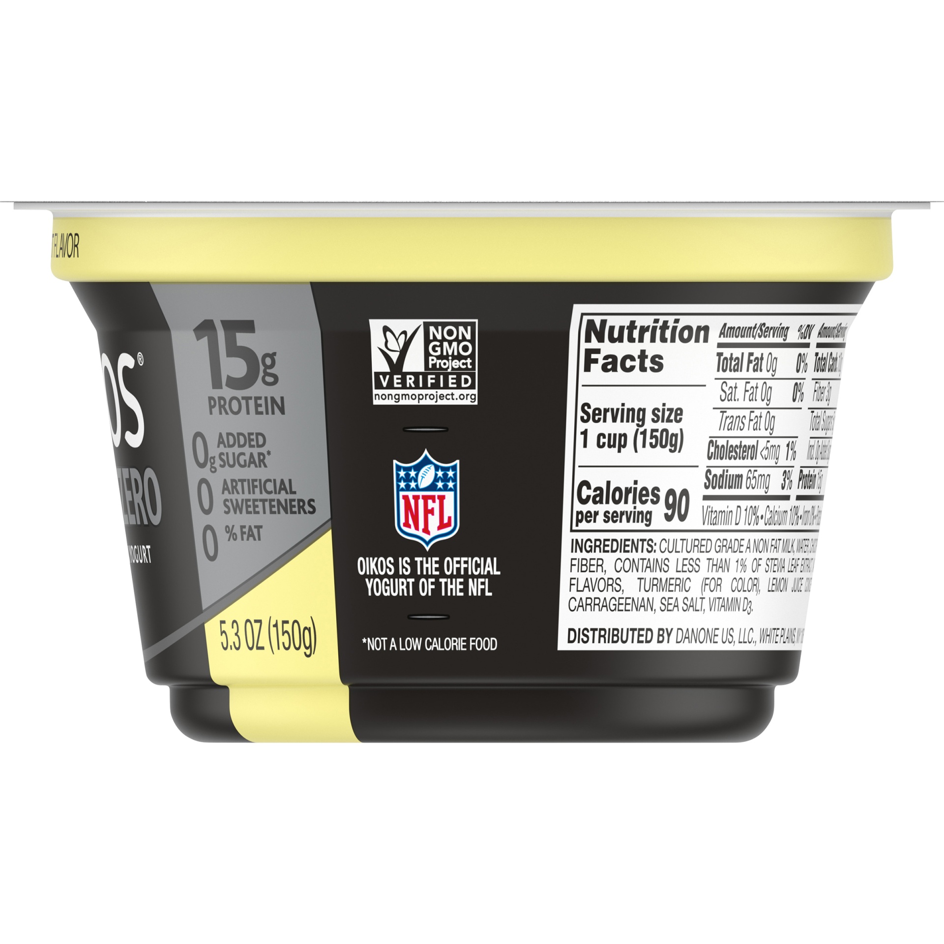 Oikos Triple Zero Lemon Tart Greek Yogurt 5.3 oz | Shipt