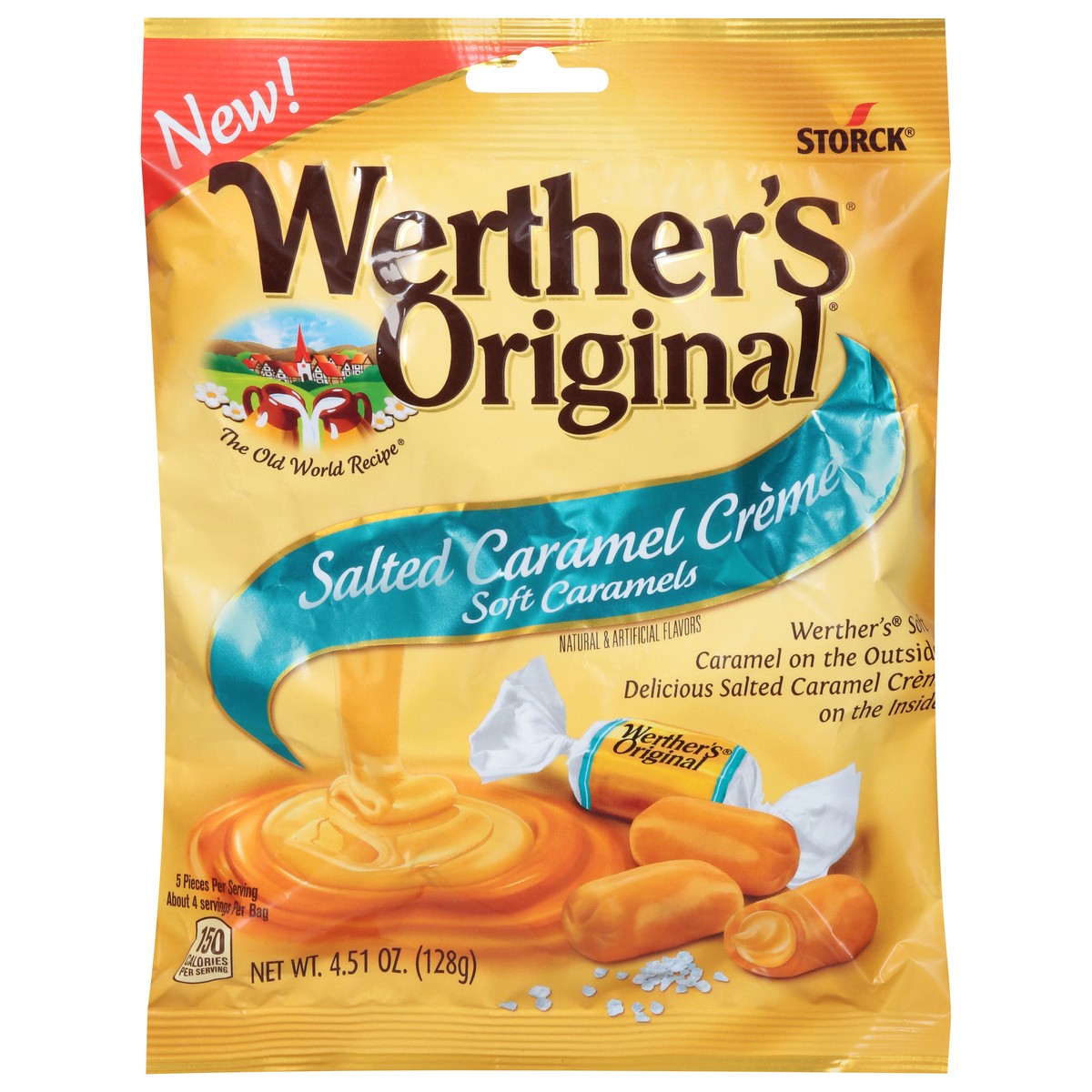 Storck Werther's Original Salted Caramel Creme Soft Caramels 4.51 oz 4. ...