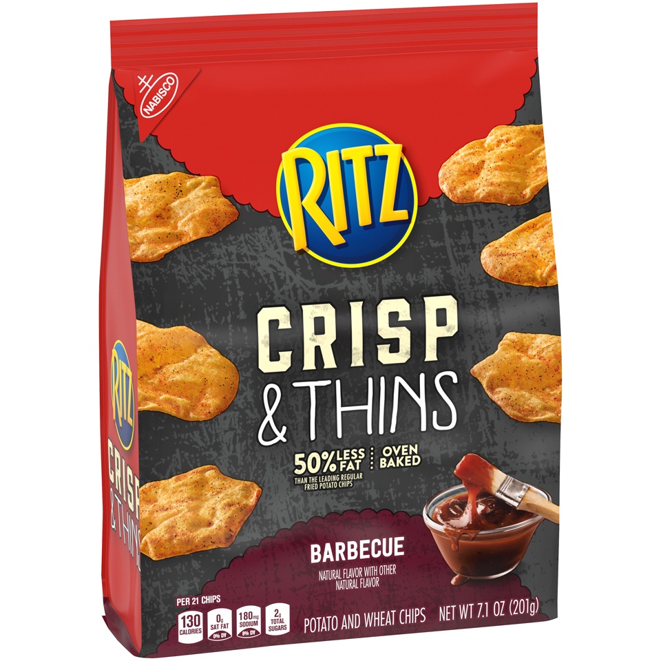 RITZ Crisp and Thins Barbecue Chips 7.1 oz | Shipt