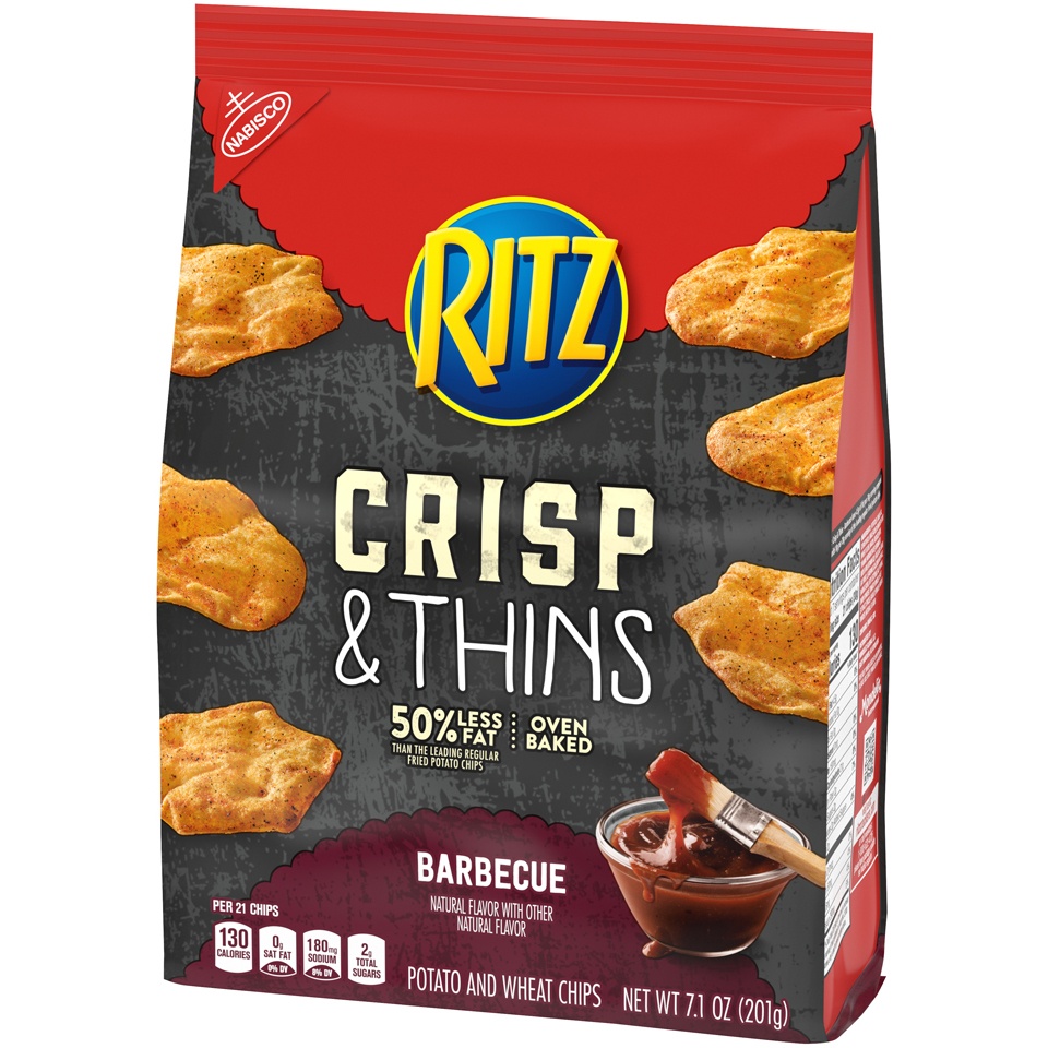 RITZ Crisp and Thins Barbecue Chips 7.1 oz | Shipt
