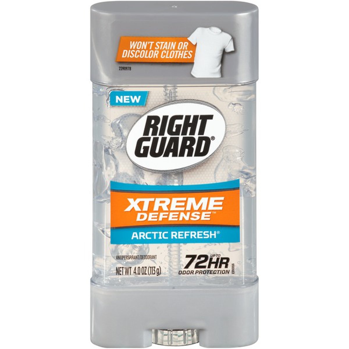 Right Guard Xtreme Defense Antiperspirant Deodorant Gel, Arctic Refresh ...