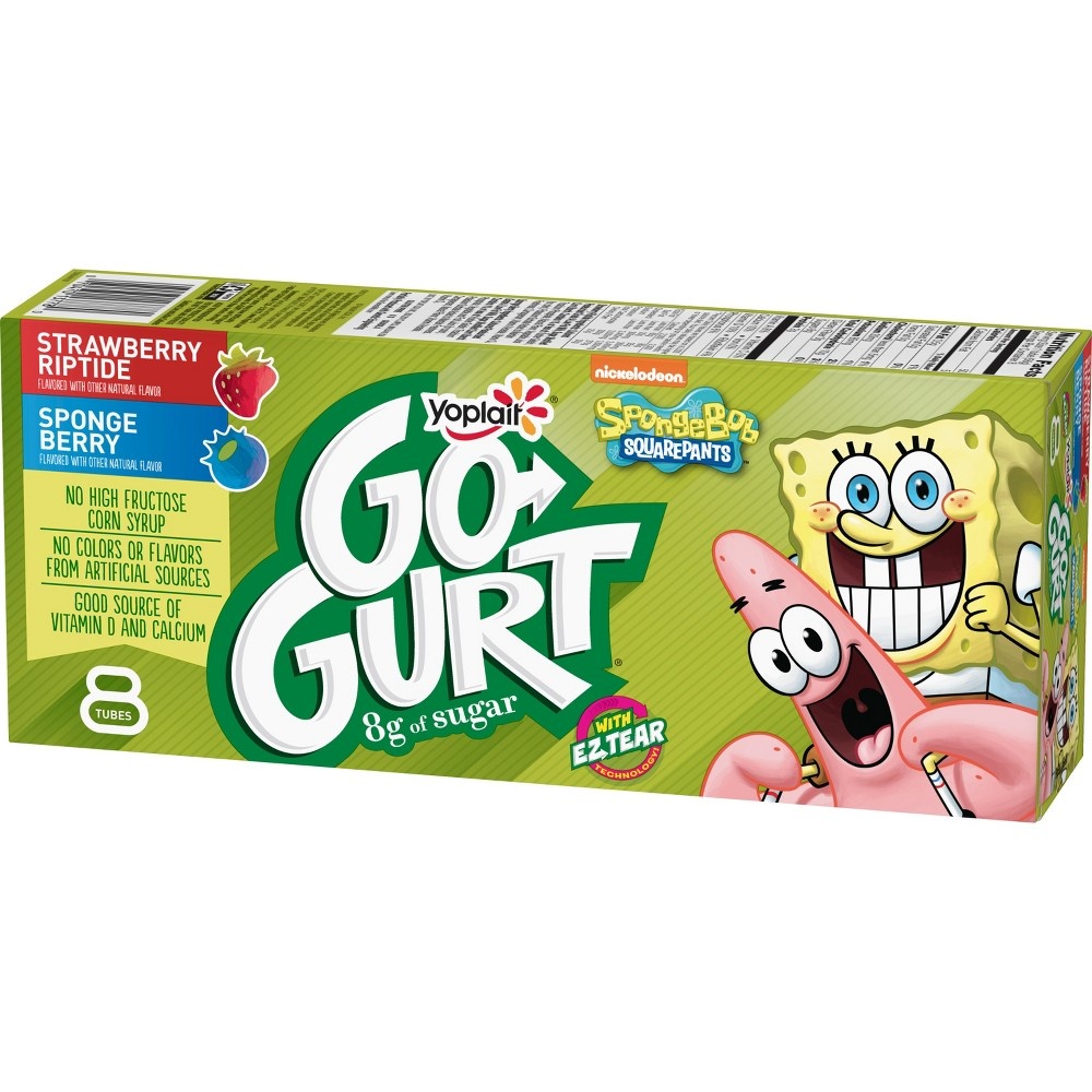 Go-GURT Strawberry Kids Fat Free Yogurt, Gluten Free, 2 oz. Yogurt Tubes (8 Count) 8 ct | Shipt