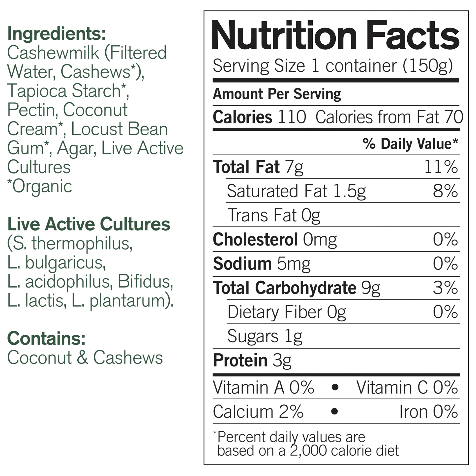 Forager Project Organic Probiotic Unsweetened Plain Cashewmilk Yogurt 5 ...