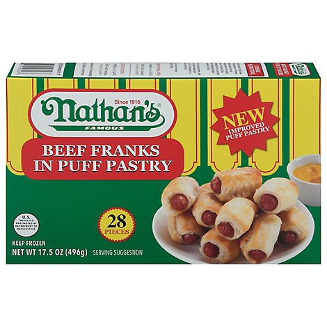 Nathan's Famous Beef Franks in Puff Pastry - 28 Count 28 ct | shipt