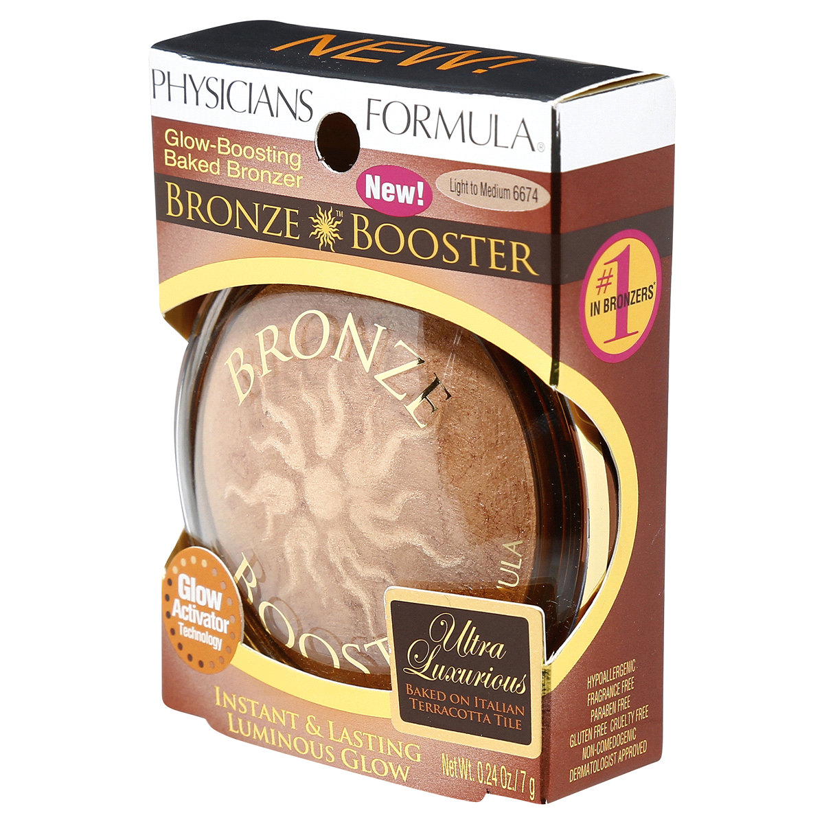 Physician's Formula Bronze Booster Glow-Boosting Baked Bronzer, Light ...