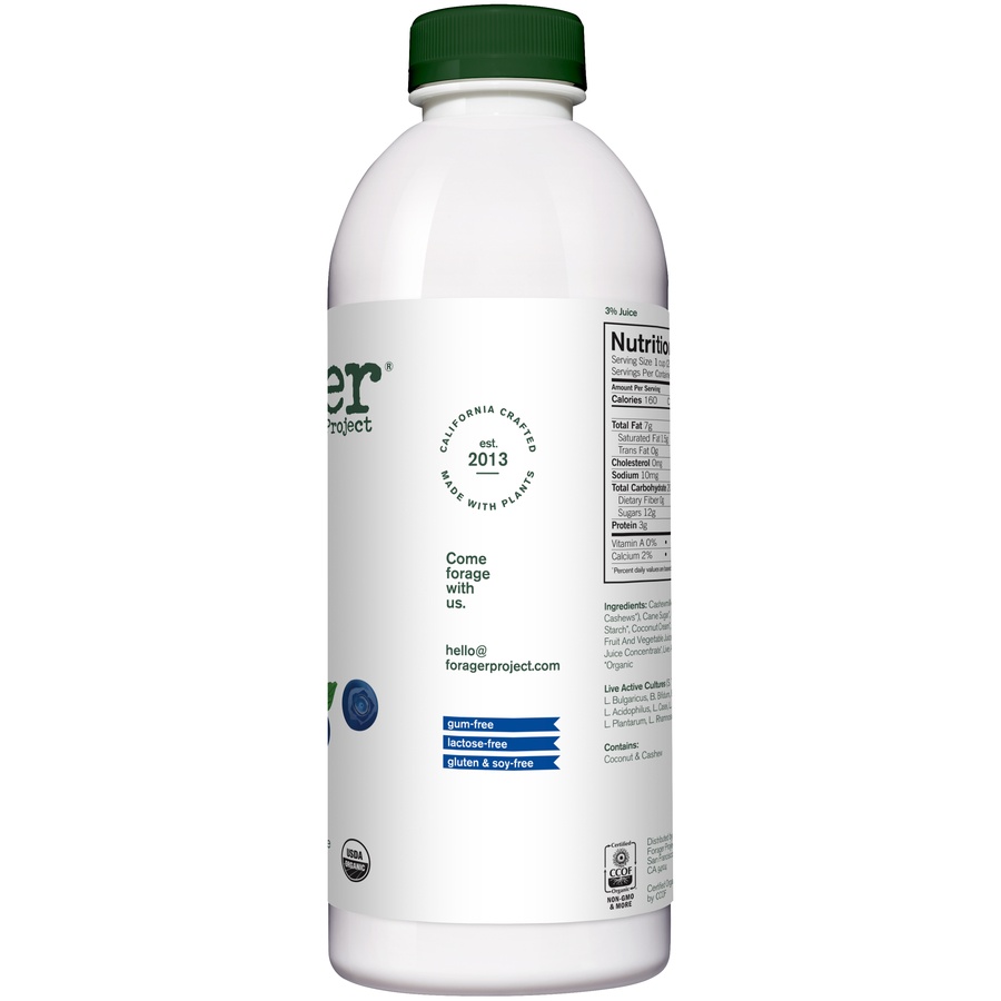 Forager Project Blueberry Dairy-Free Drinkable Cashewgurt 28 fl oz | Shipt