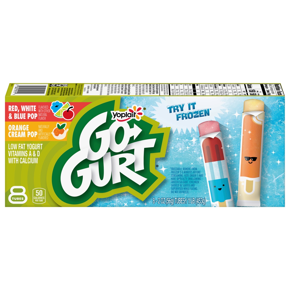 Go-GURT Kids Low Fat Yogurt Variety Pack, 8 Ct, 2 OZ Yogurt Tubes 8 ct | Shipt