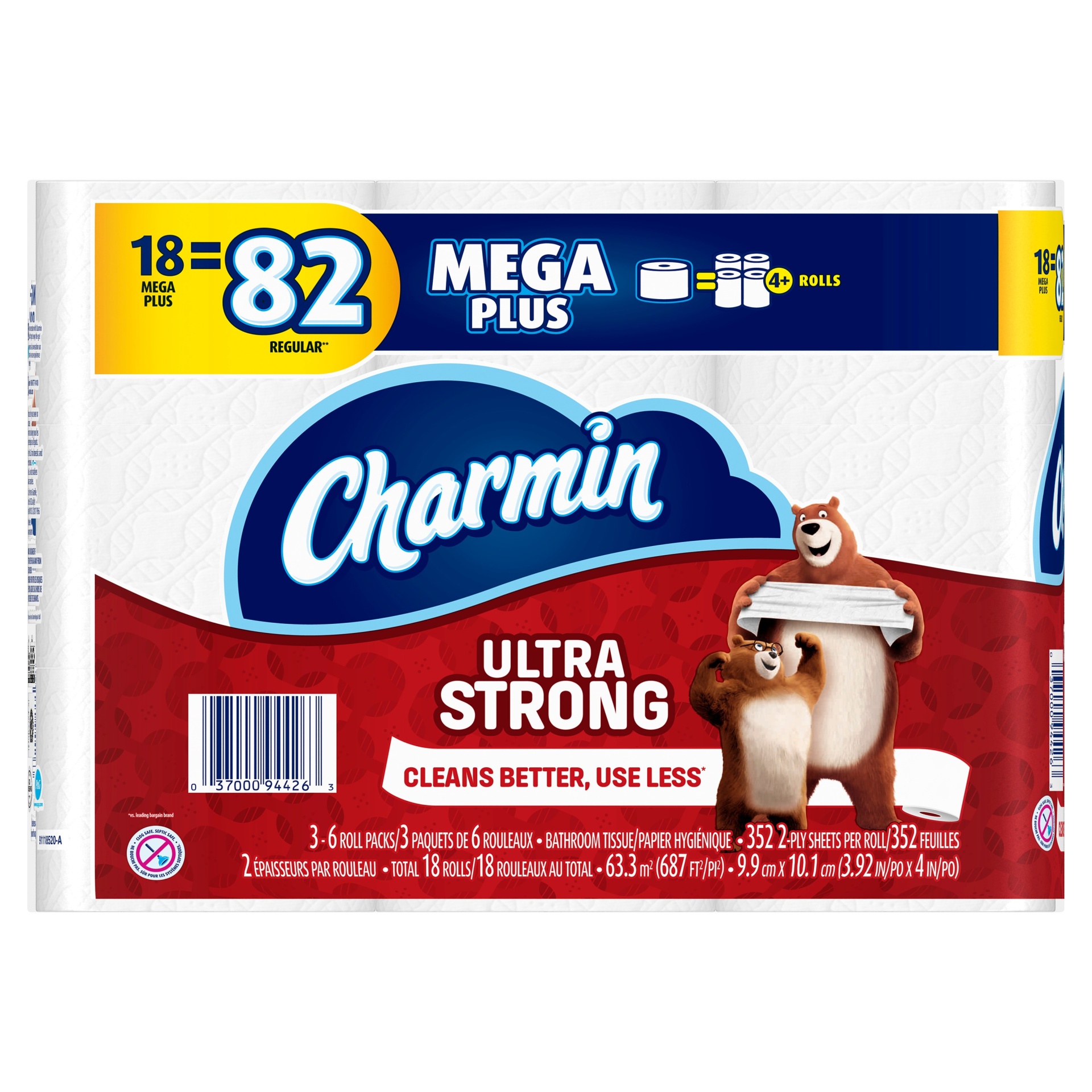 Charmin Ultra Strong Toilet Paper - 18 Mega Plus Rolls 18 ct | Shipt