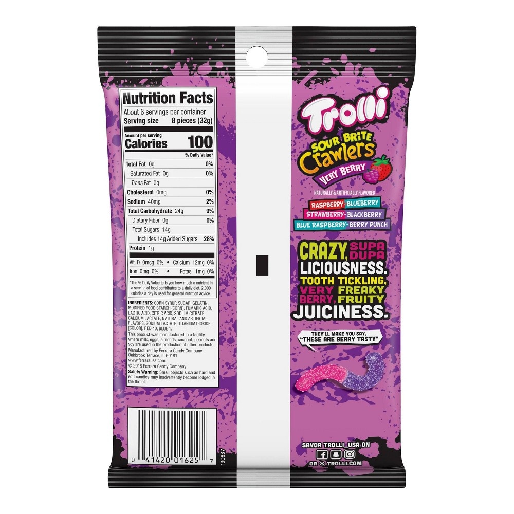 Trolli Very Berry Sour Brite Crawlers 7.2 oz | Shipt