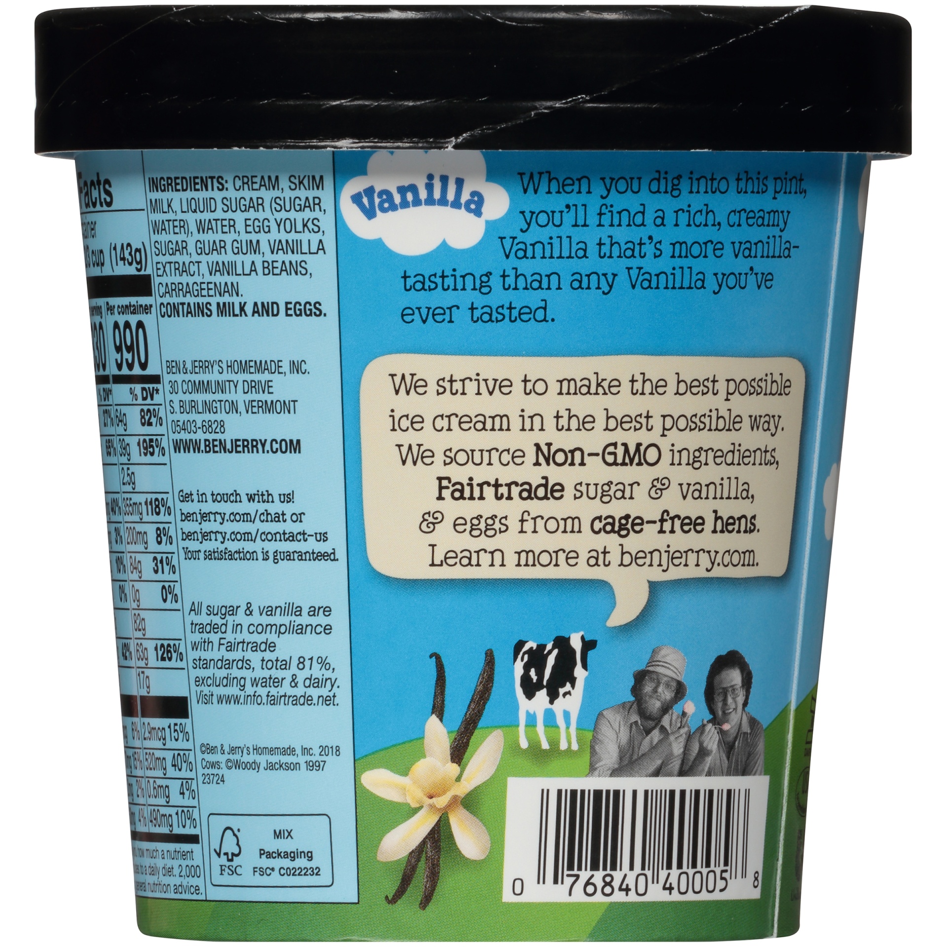 Ben And Jerrys Vanilla Ice Cream 1 Pint Shipt