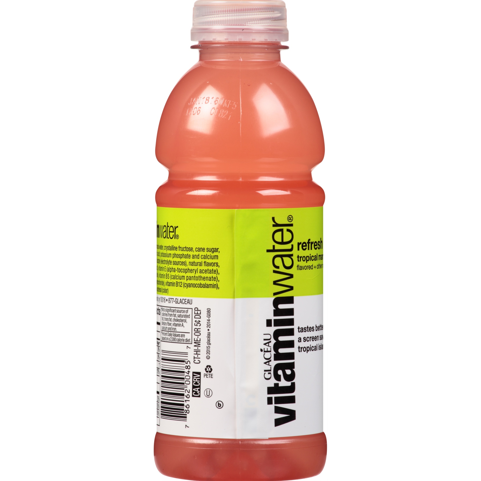 vitaminwater refresh electrolyte enhanced water w/ vitamins, tropical ...