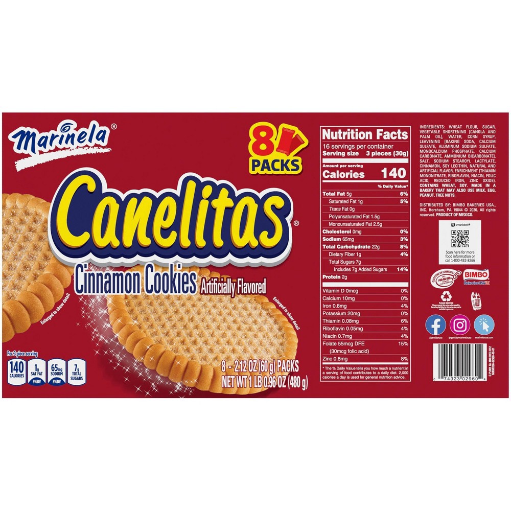 Marinela Canelitas Cinnamon Cookies - 8ct/2.12z 8 ct | Shipt
