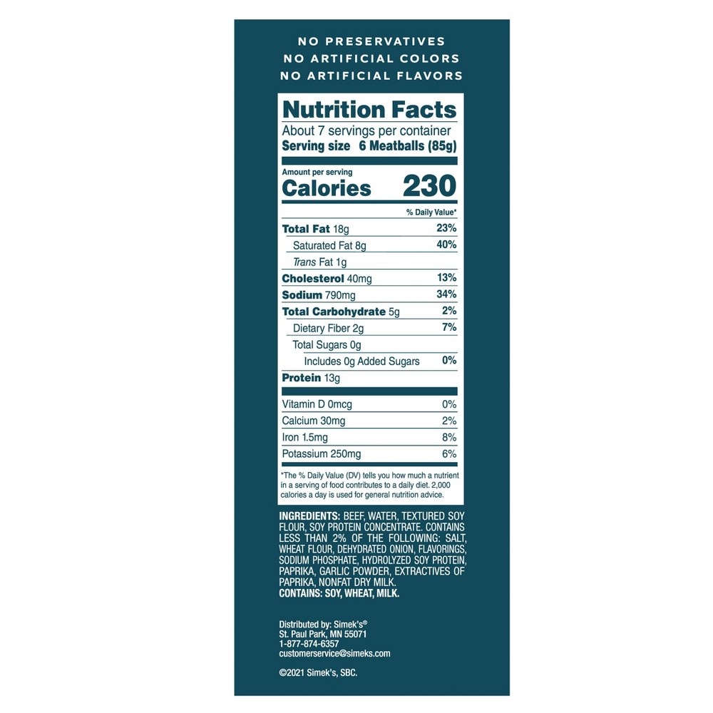 SIMEK's Original Beef Meatballs - Frozen - 22oz 22 oz | Shipt