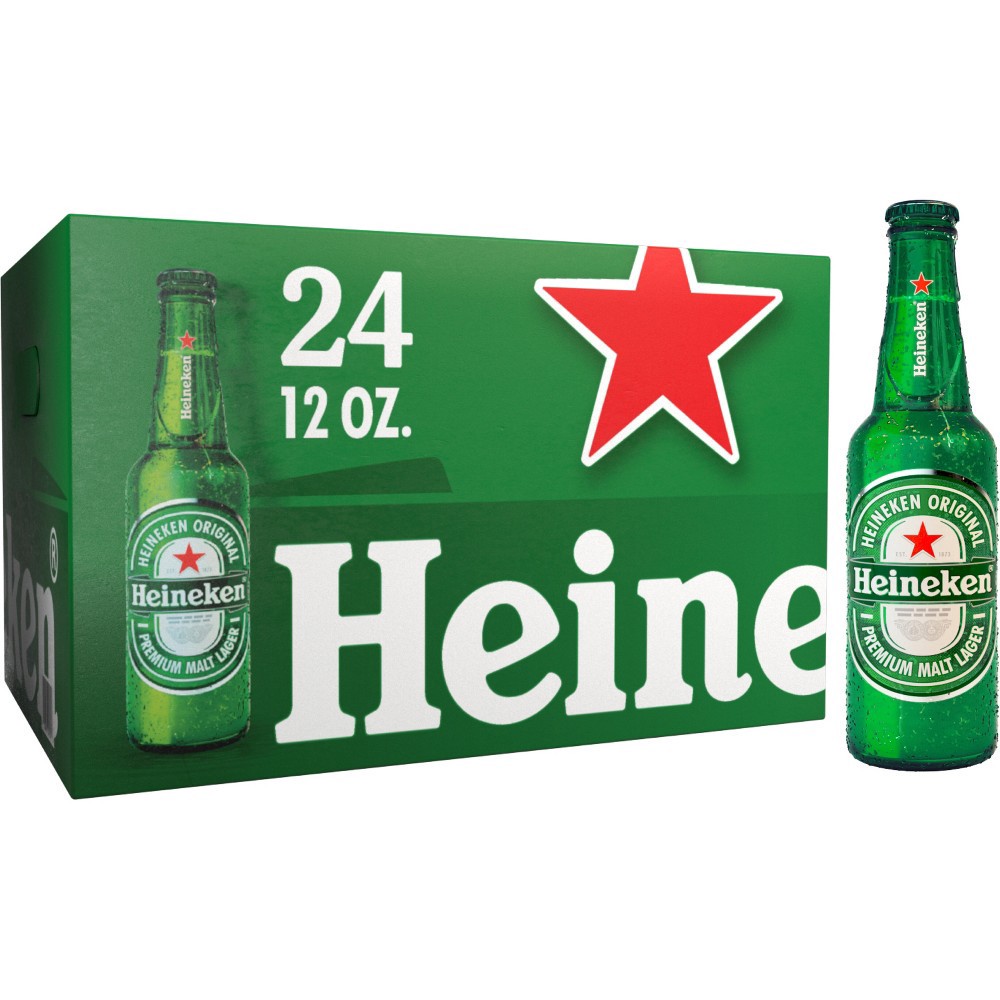 Heineken Original Lager Beer - 24pk/12 fl oz Bottles 24 ct; 12 fl oz ...