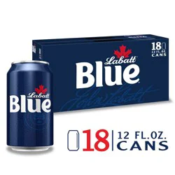 Labatt Blue Canadian Pilsener Beer - 18pk/12 fl oz Cans 18 ct; 12 fl oz ...
