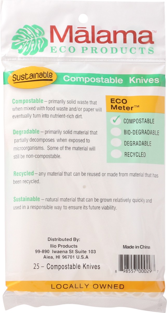 Malama Eco Cpla Bamboo Knives 25 ct | Shipt