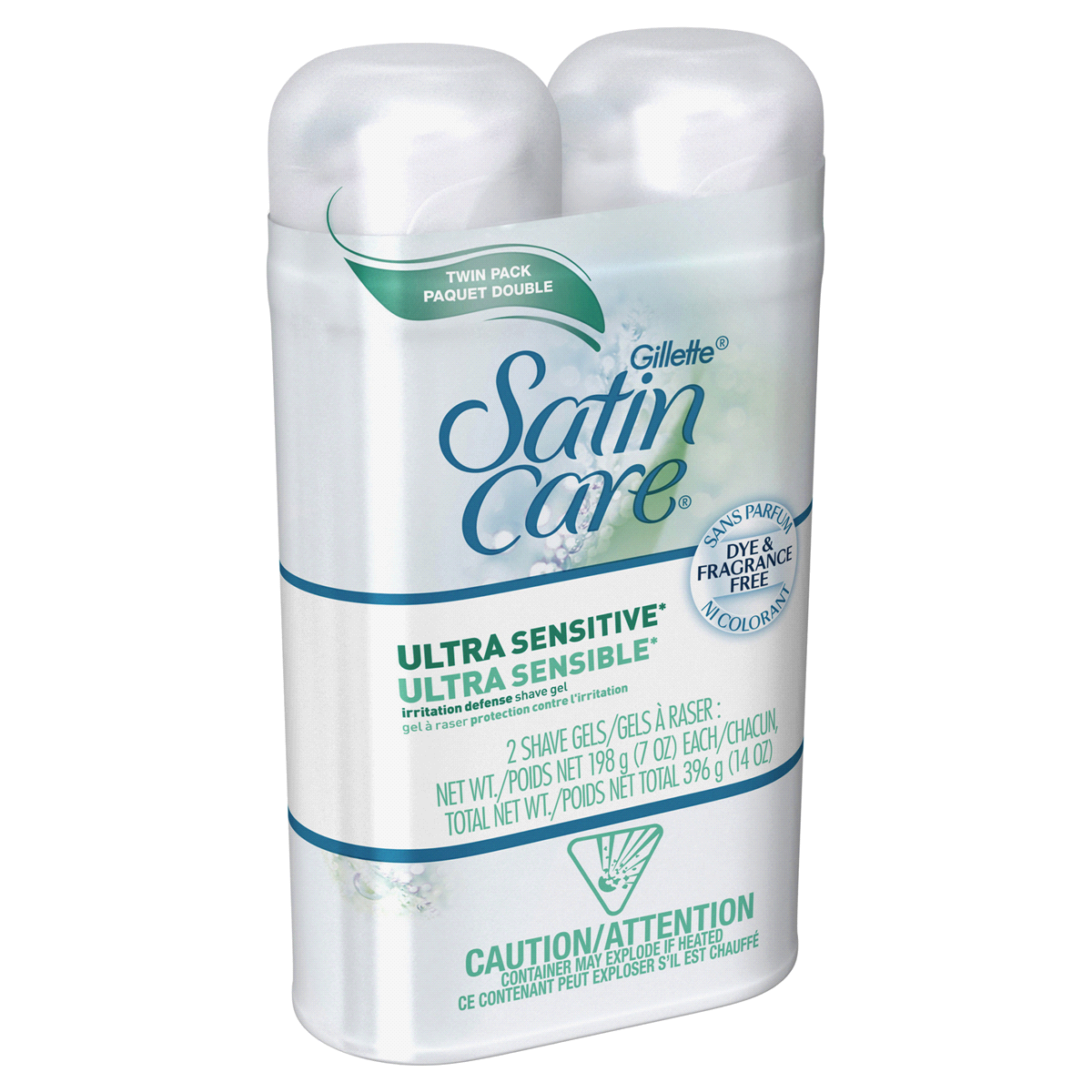 Gillette Satin Care Ultra Sensitive Shave Gel twin pack, 14oz 14 oz | Shipt