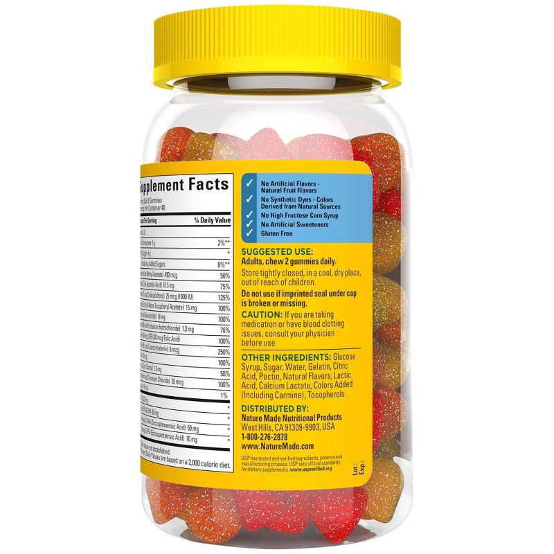 Nature Made Omega 3 Multivitamin & Minerals Gummies for Men - 80ct 80 ...