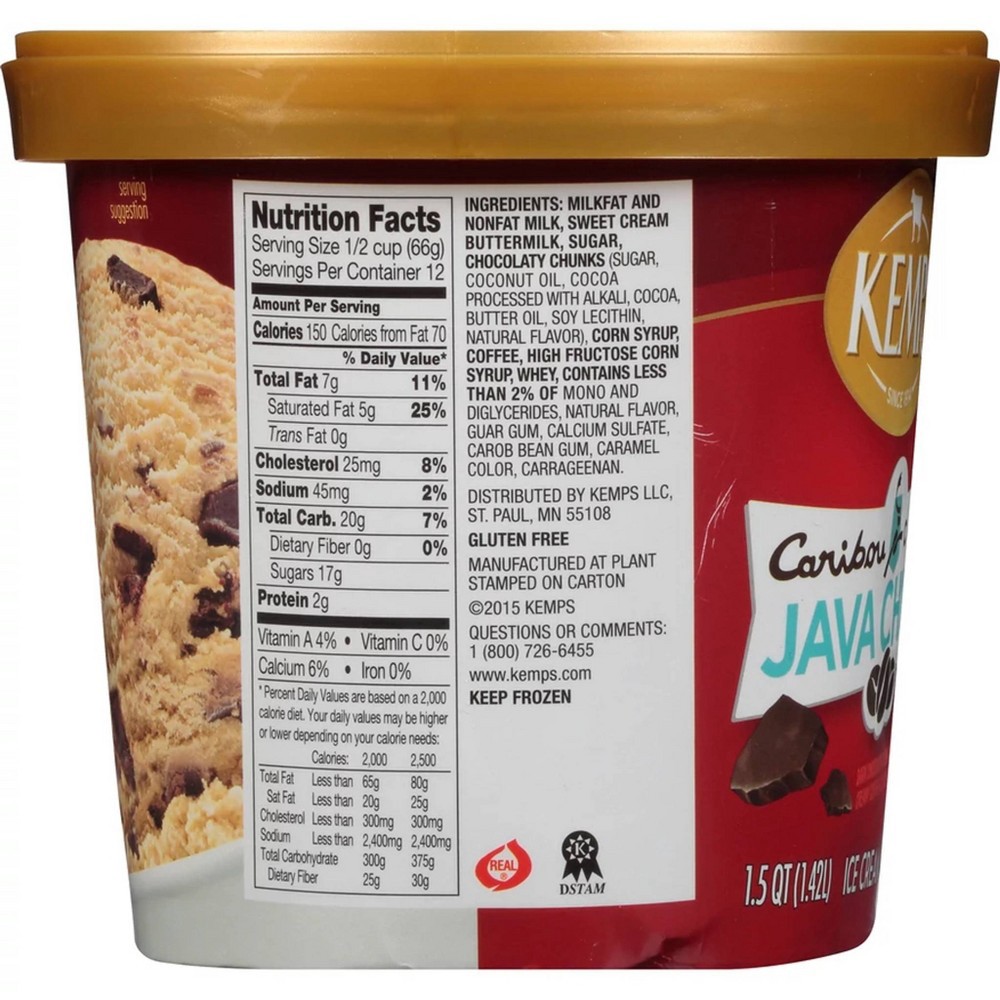 Kemps Caribou Coffee Java Chunk Premium Ice Cream 48 oz | Shipt