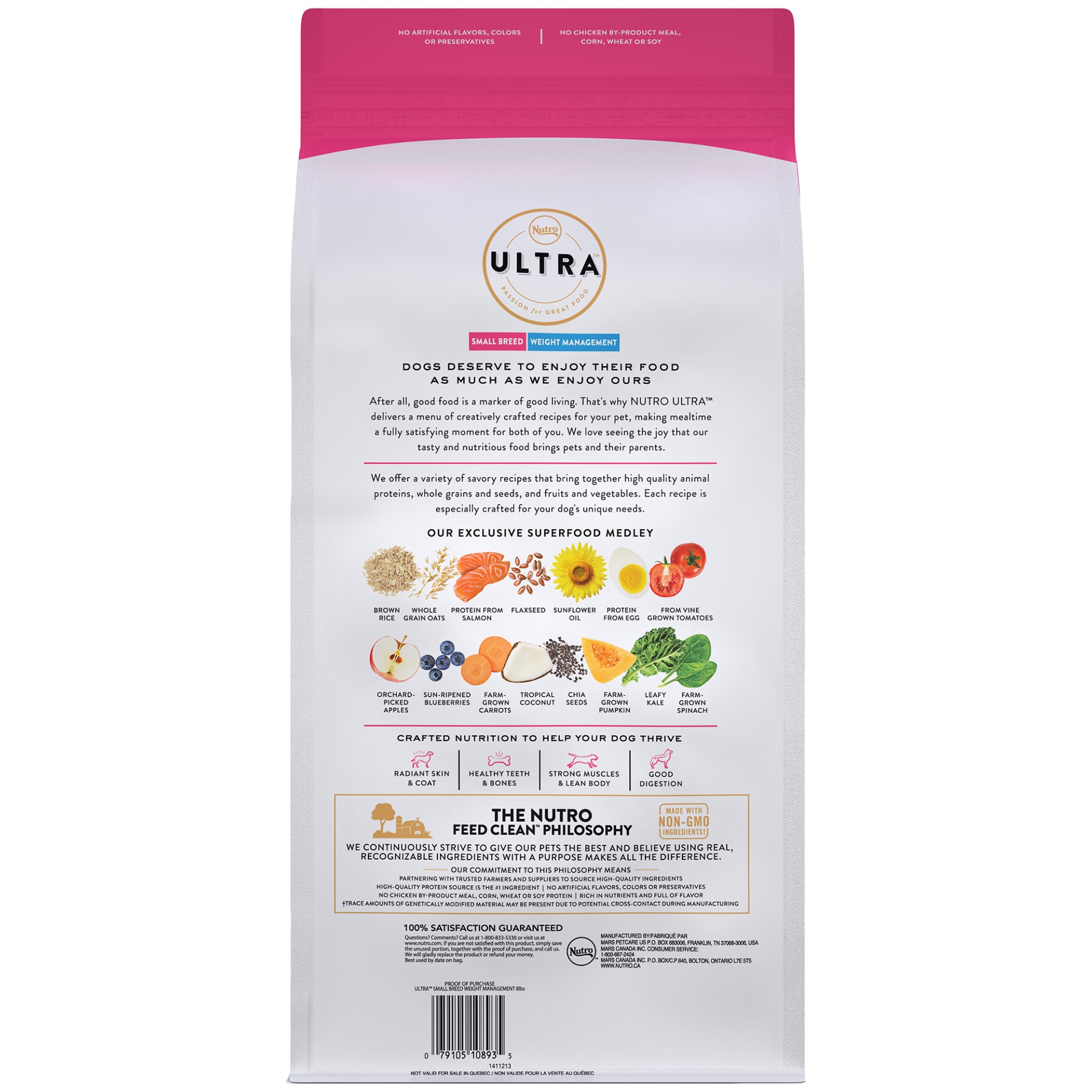 NUTRO ULTRA Adult Weight Management High Protein Natural Small Breed Dry Dog Food for Weight ...