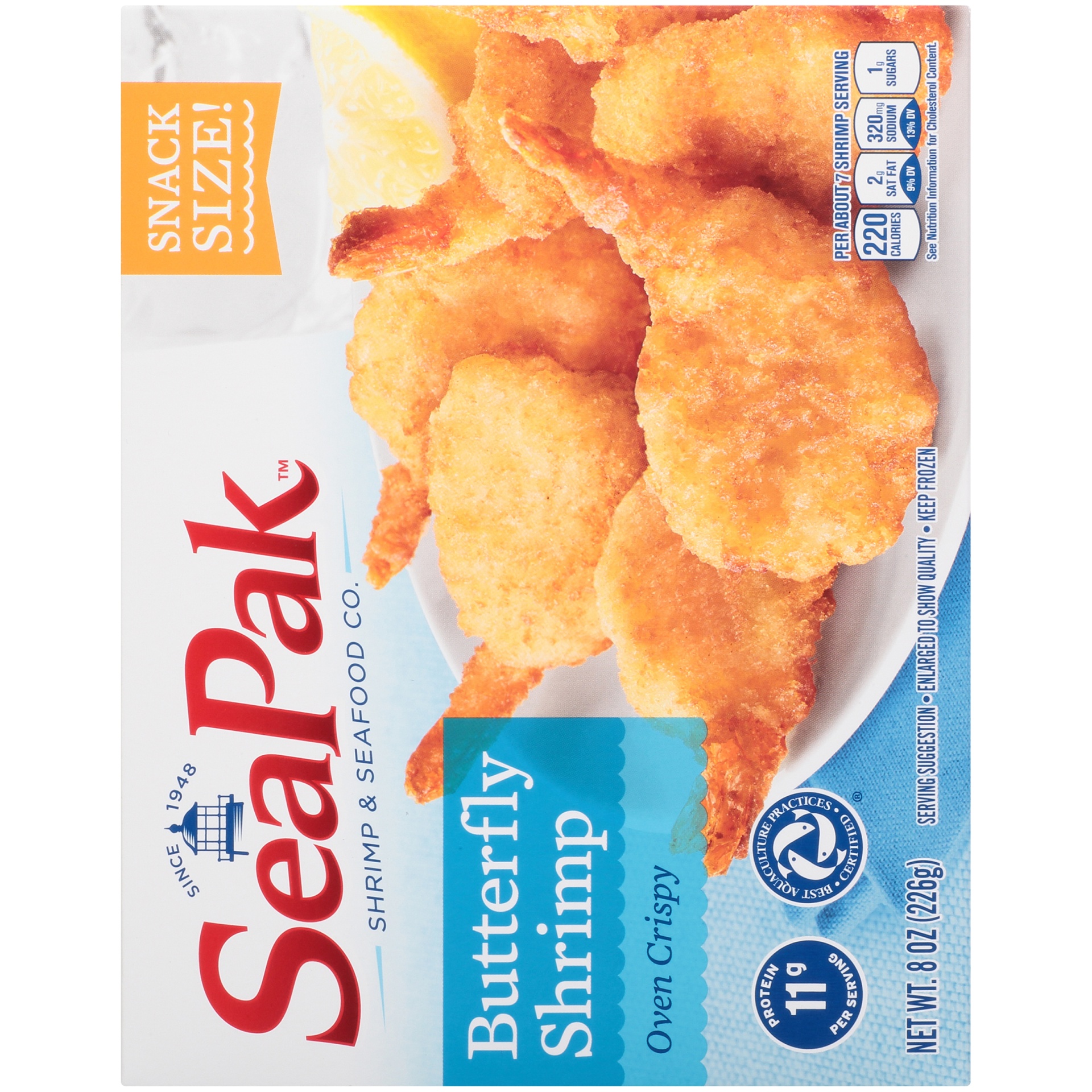 SeaPak Frozen Oven Crispy Butterfly Shrimp 8 oz | Shipt
