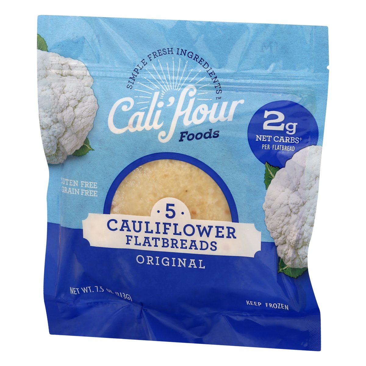 Cali'flour Foods Cauliflower Original Flatbreads 5 ea 5 ct | Shipt