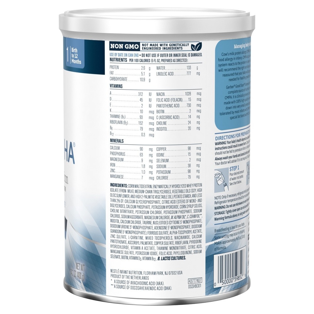 Gerber Extensive HA Hypoallergenic Powder Infant Formula with Iron 14.1 ...