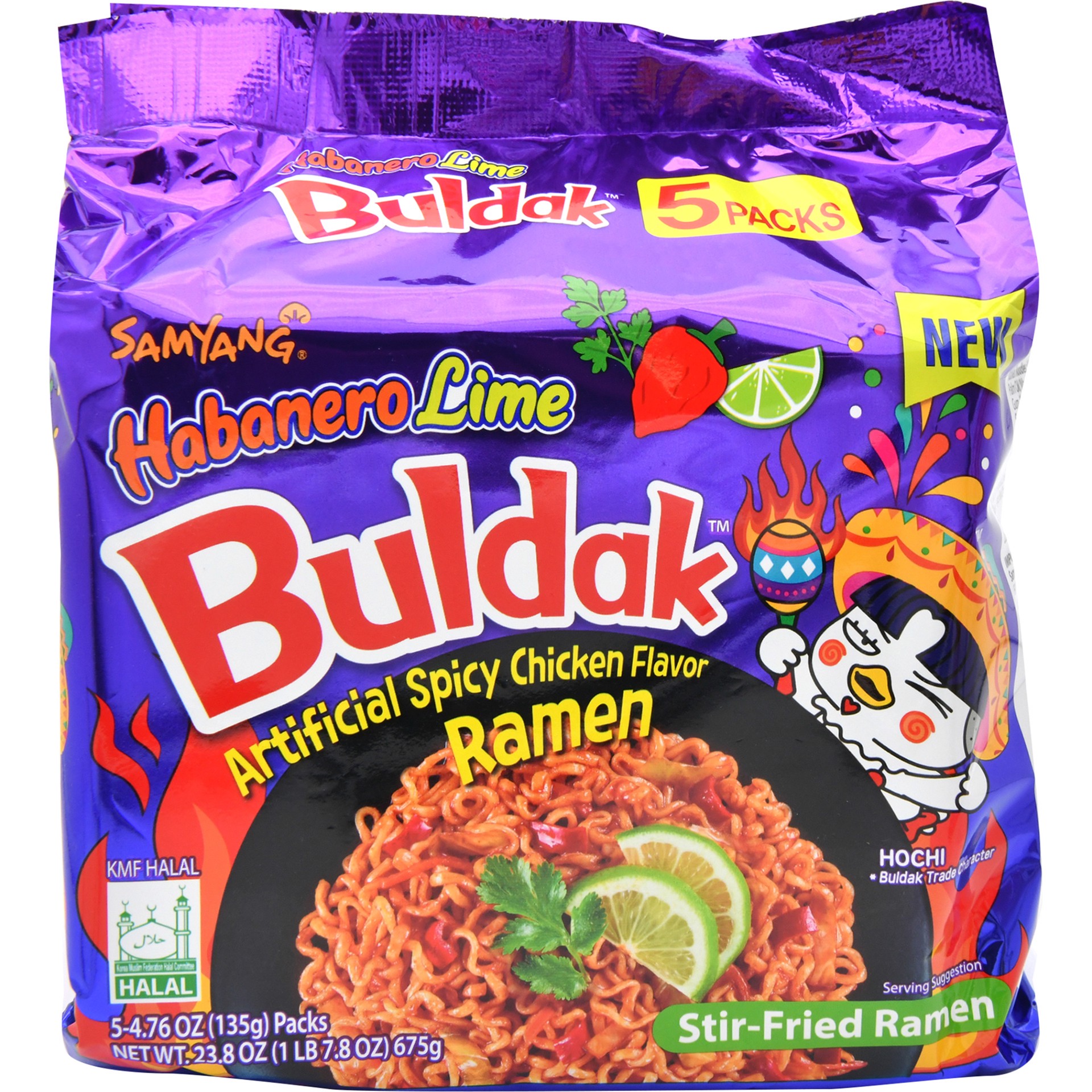 Samyang Habanero Lime Hot Chicken 5Pk 23.8 oz | Shipt