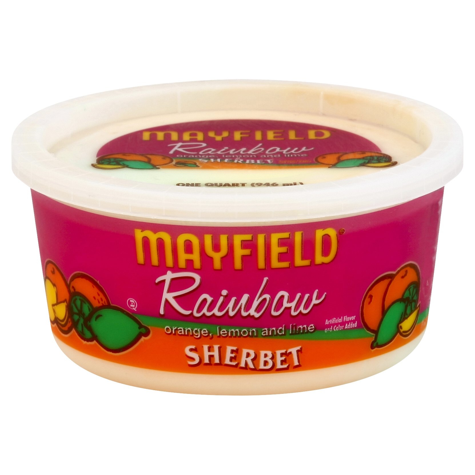 Mayfield Rainbow Sherbet Ice Cream 1 qt | Shipt