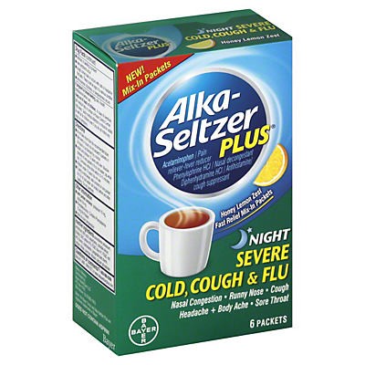 Alkaseltzer Plus Night Severe Cold Cough And Flu Honey Lemon Zest ...