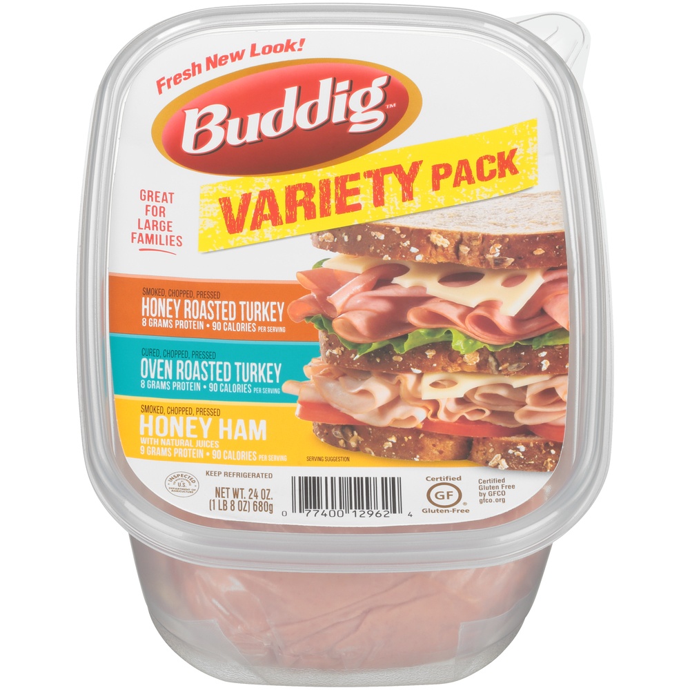 Buddig Honey Ham & Oven Roasted Turkey Variety Pack 24 oz | Shipt