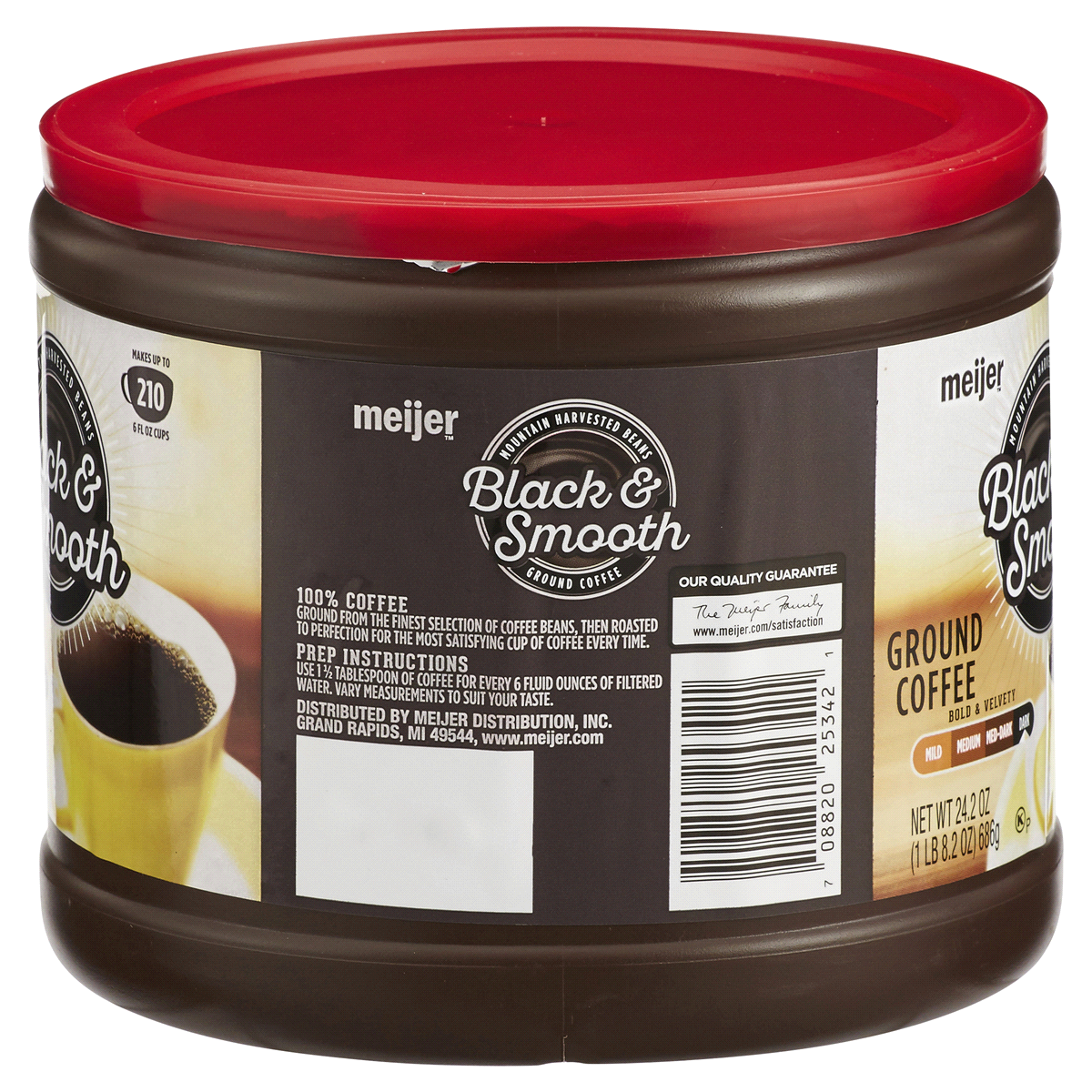 Meijer Black & Smooth Ground Coffee 24.2 oz | Shipt