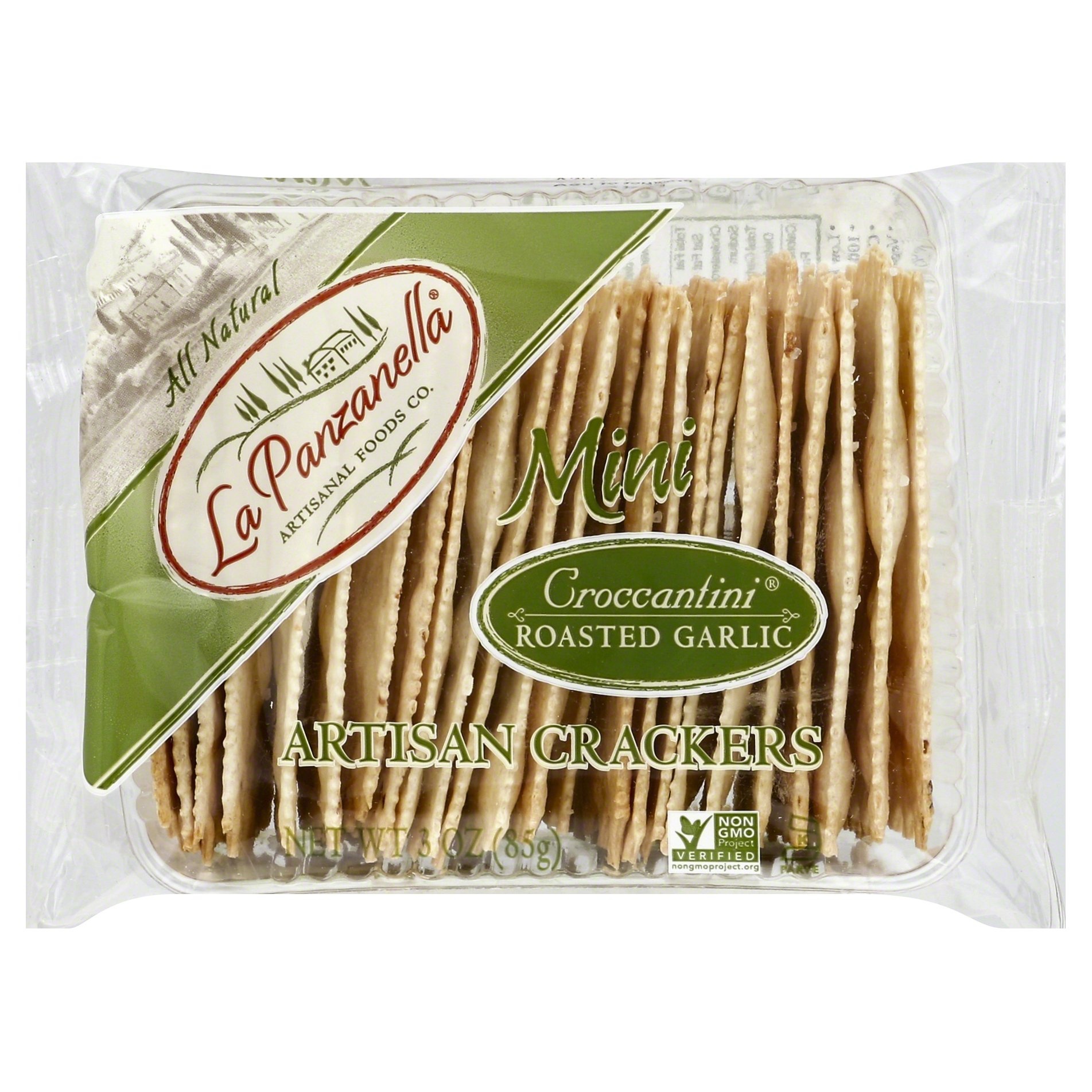 La Panzanella Mini Roasted Garlic Croccantini Artisan Crackers 3 oz | Shipt