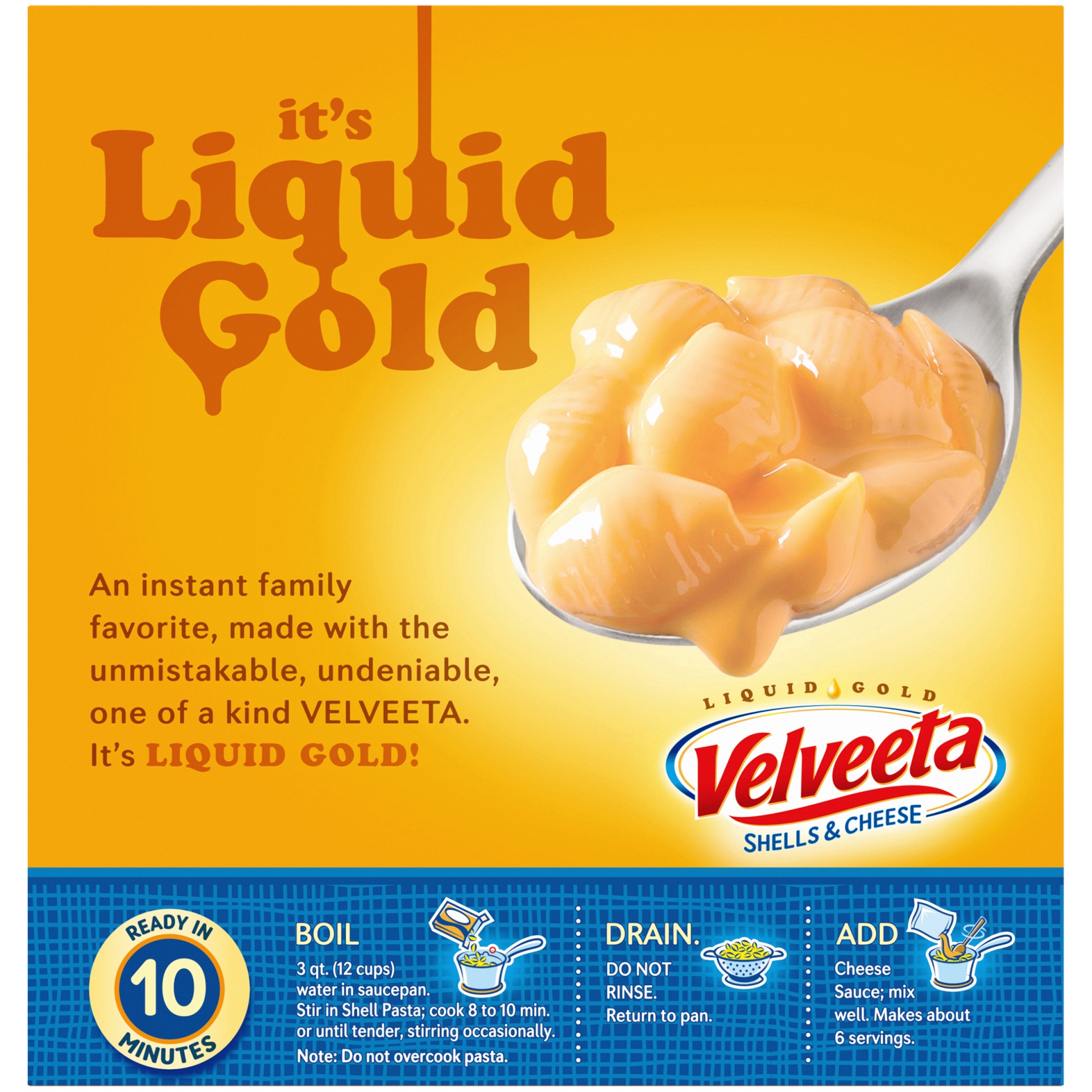 Velveeta Shells & Cheese Original Shell Pasta & Cheese Sauce Value Size ...