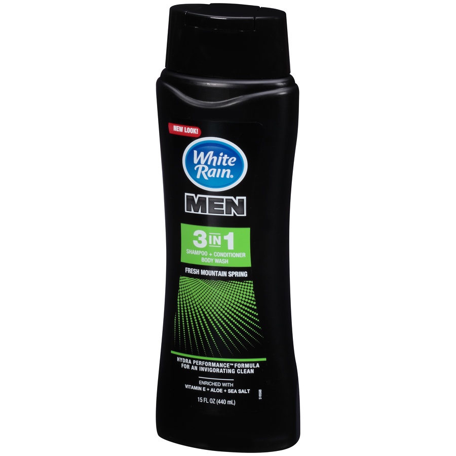 White Rain For Men 3-In-1 Fresh Mountain Spring Shampoo + Conditioner ...