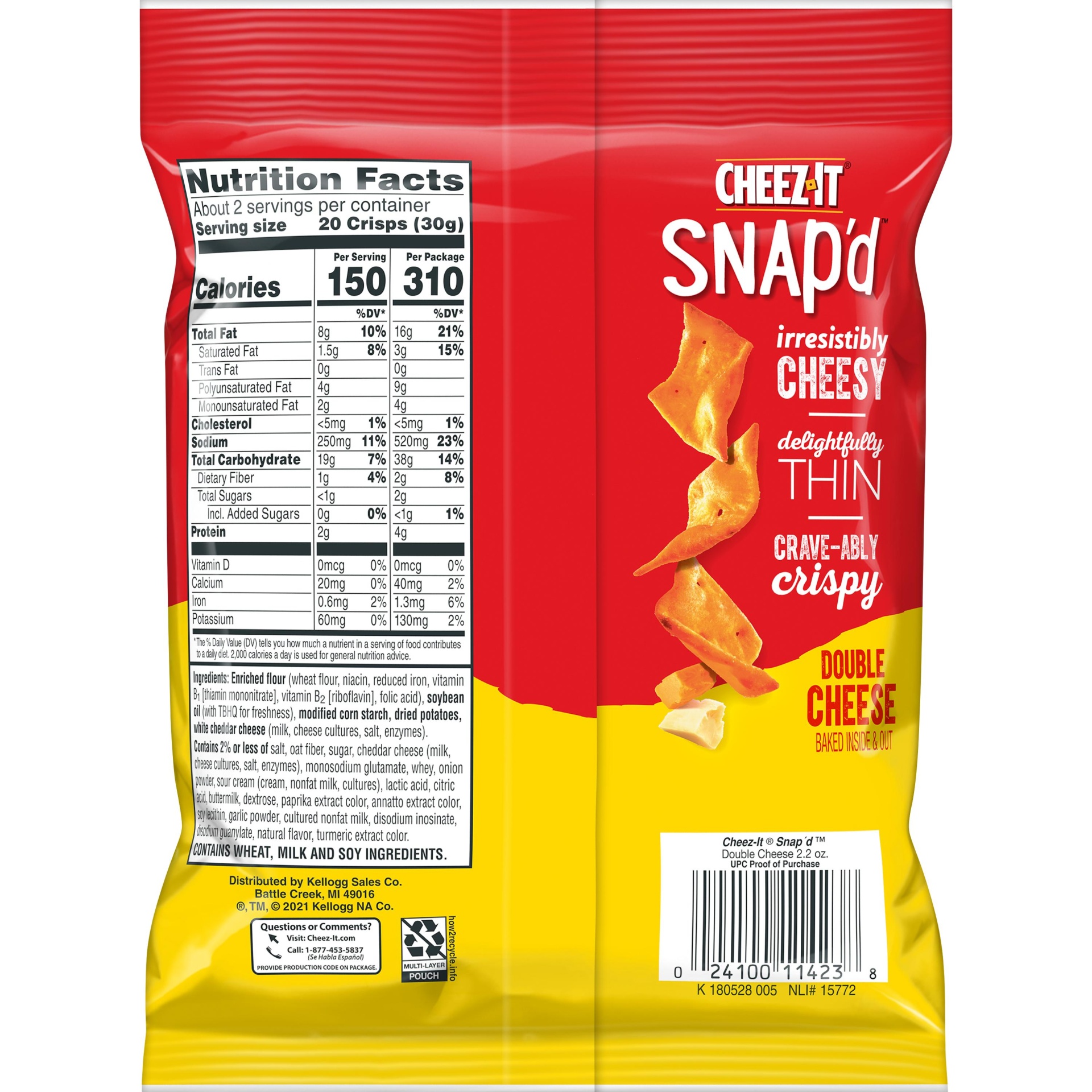Cheez-It Cheese Crisps, Cheesy Baked Snacks, Lunch Snacks, Double ...