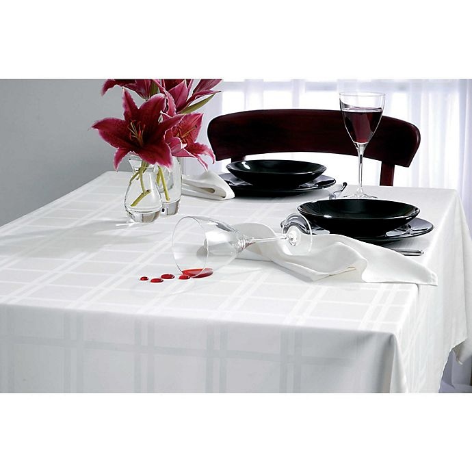 Origins Microfiber Oblong Tablecloth - Turquoise 60 in x 84 in | Shipt