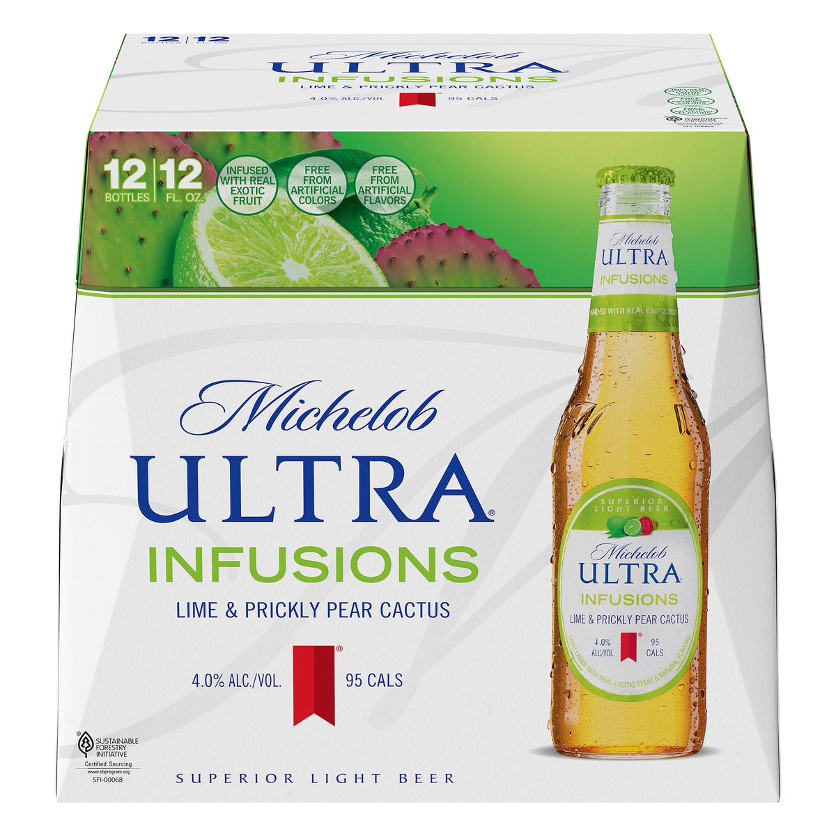 Michelob ULTRA Infusions Lime & Prickly Pear Cactus Light Beer Beer 12 ...