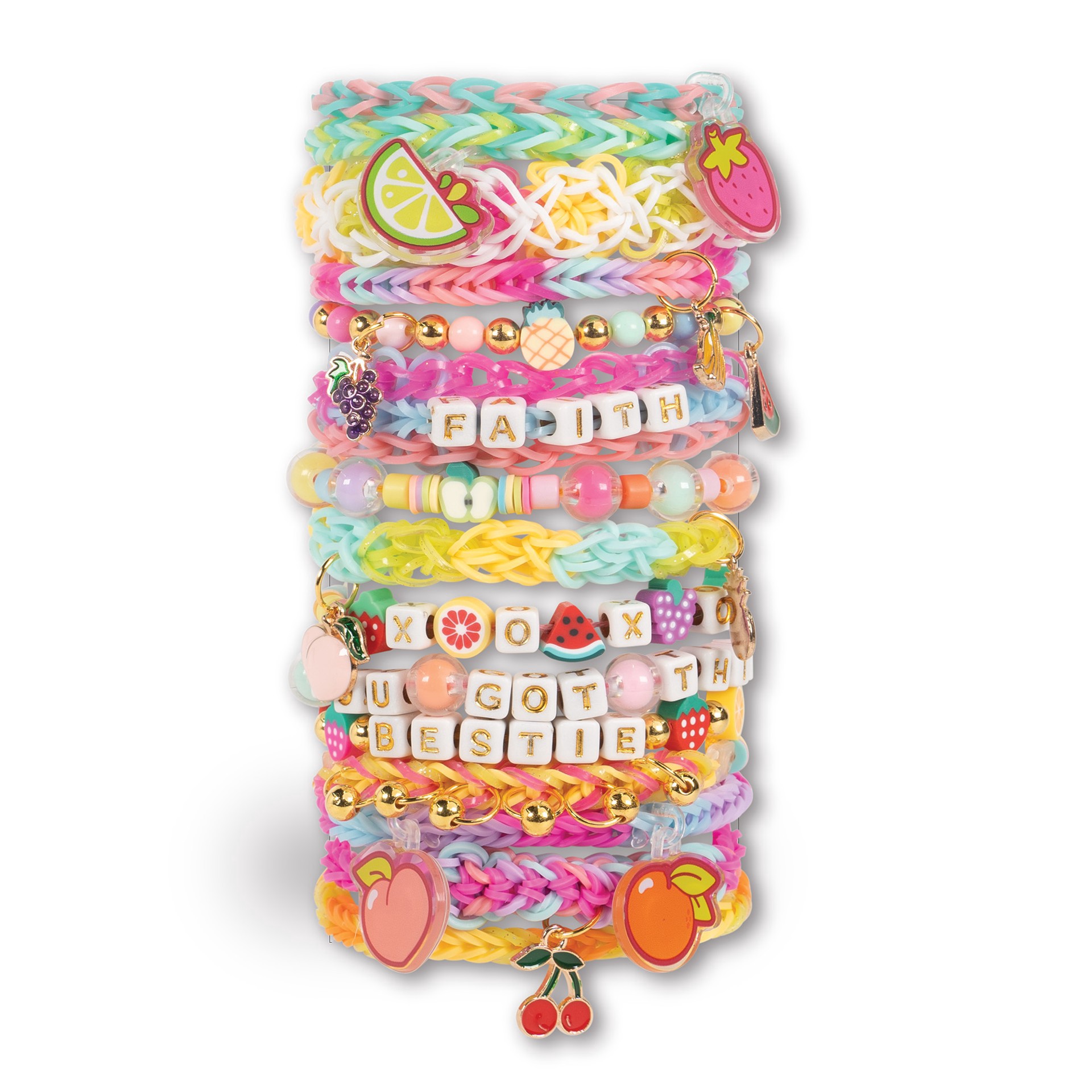 Rainbow Loom Tutti Frutti Braid & Bead Bracelet Kit 6.25 in x 12 in | shipt