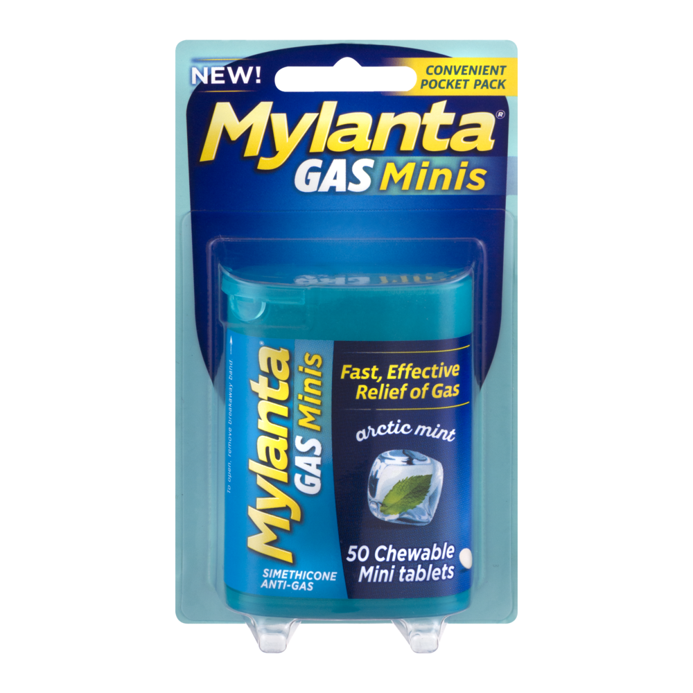 Mylanta Gas Minis Chewable Tablets Arctic Mint 50 ct | Shipt
