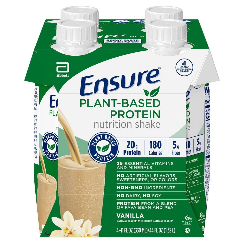 Ensure Plant Protein Vanilla Nutritional Shake 4 ct; 11 oz | Shipt