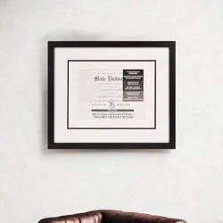 8.5" X 11" Black Document Frame With Triple Mat By Studio Decor 8.5 in ...