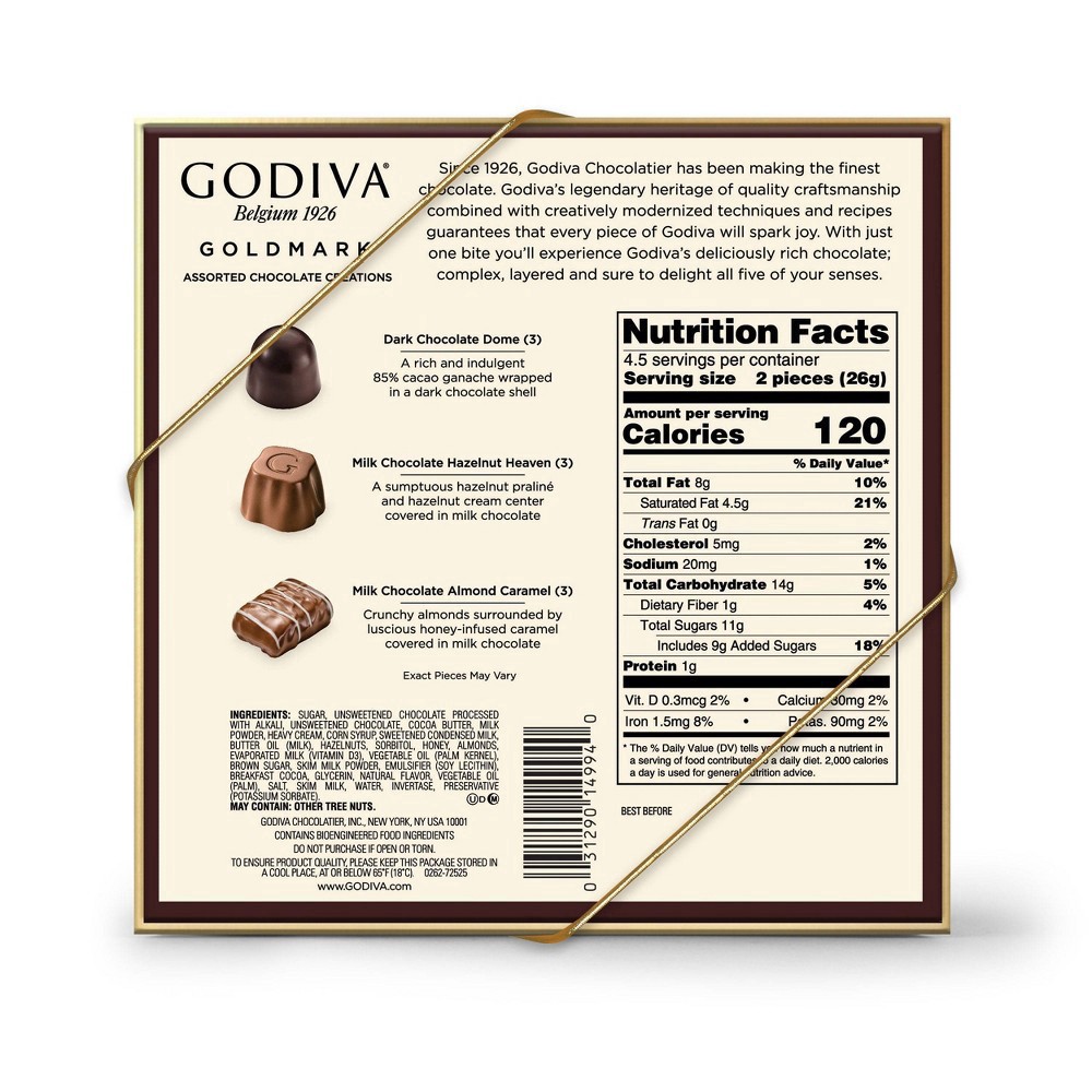 Godiva Goldmark Ass Choc 3.75 oz | Shipt