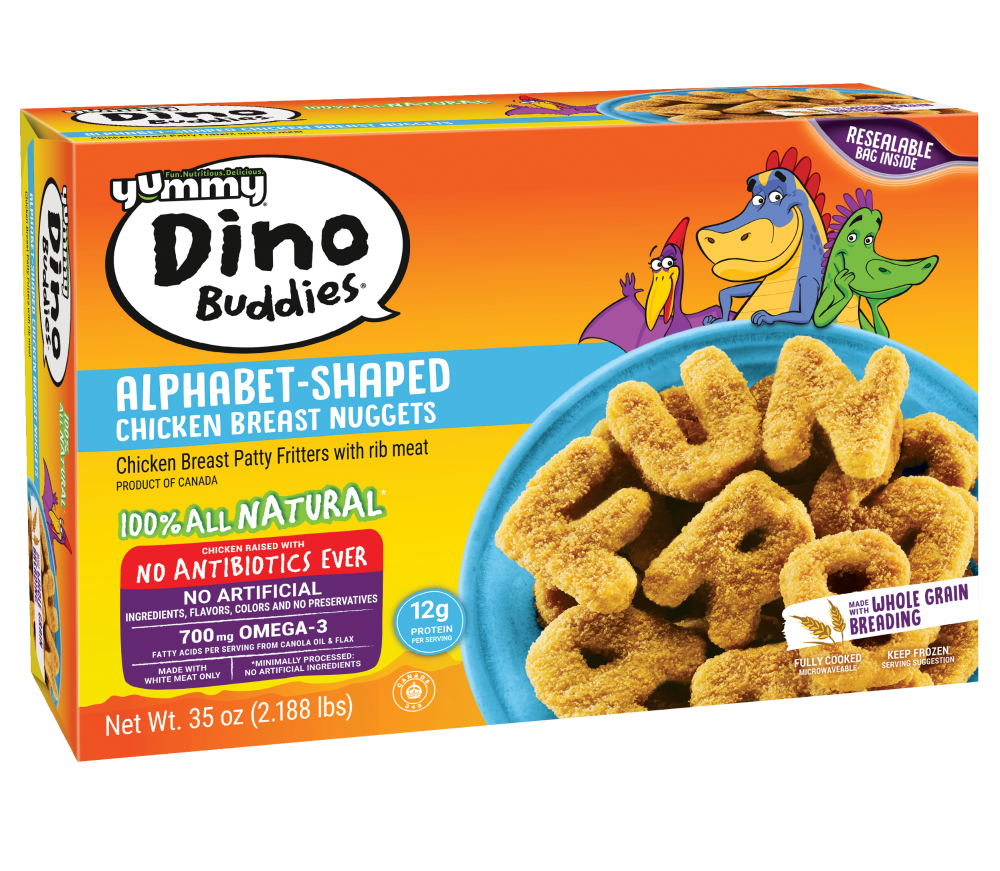 Yummy Dino Buddies Alphabet-Shaped Chicken Breast Nuggets 35 oz | Shipt