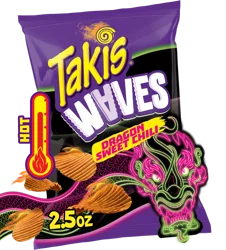Takis Dragon Sweet Chili Waves 2.5 oz Snack Size Bag, Spicy Sweet Chili ...