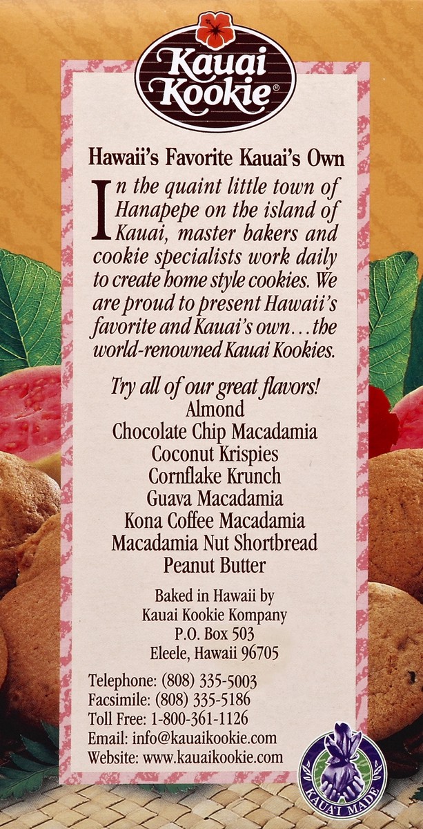 Kauai Kookie KAUAI COOKIE Hawaiian Home Style Cookies Guava Mac | Shipt