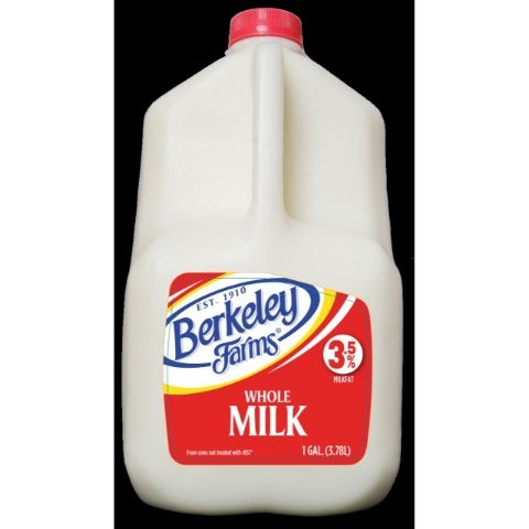 Berkeley Farms Whole Milk 128 oz | Shipt